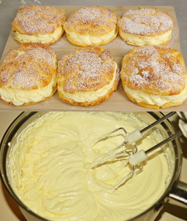 Fantastische Teilchen gefüllt mit Vanillecreme – REZEPTE UND BACKEN